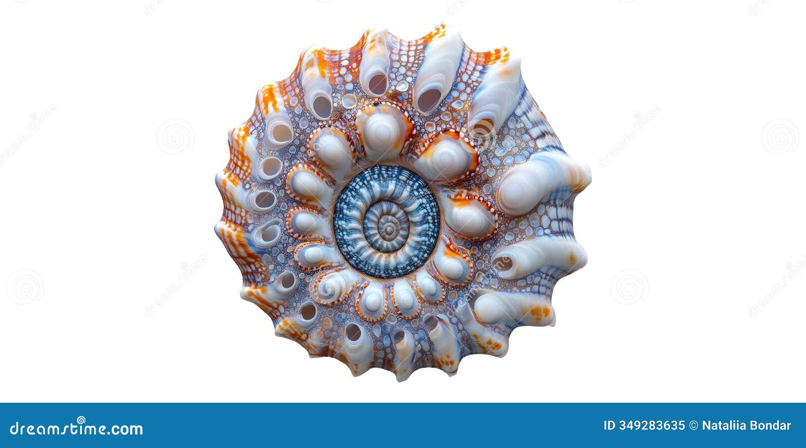 Intricate Spiral Seashell Isolated on Transparent Background Stock ...