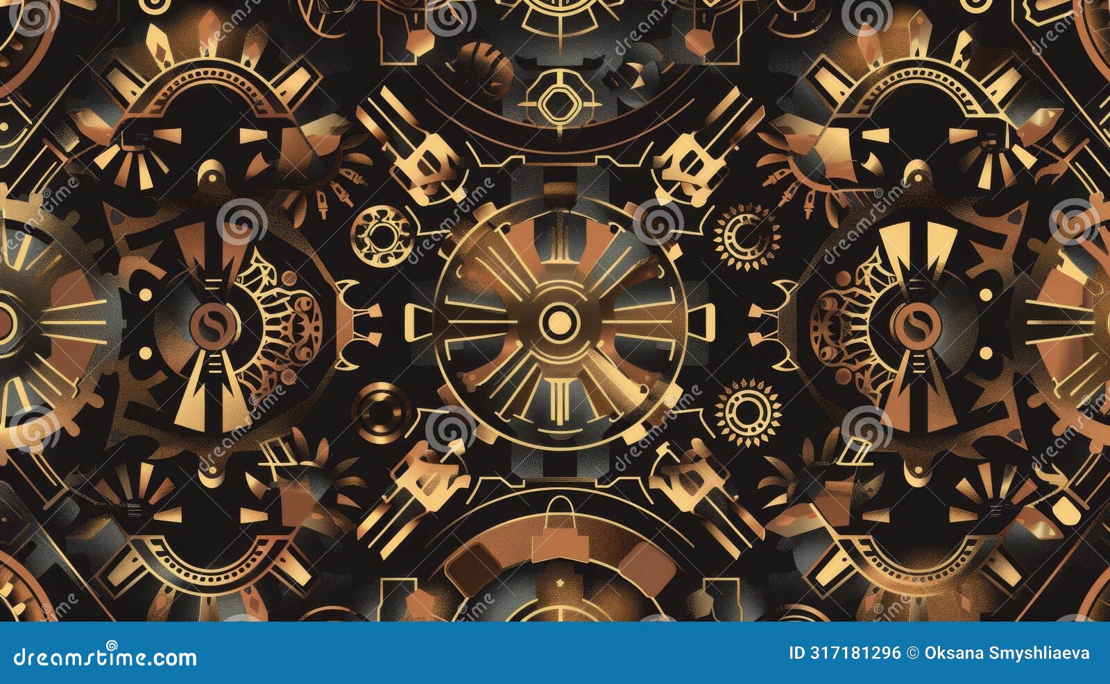 Intricate Steampunk Gears and Cogs Pattern Background Stock Photo ...