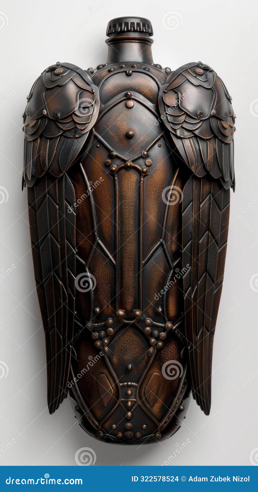 Intricate Steampunk-inspired Armor Plating Stock Illustration ...