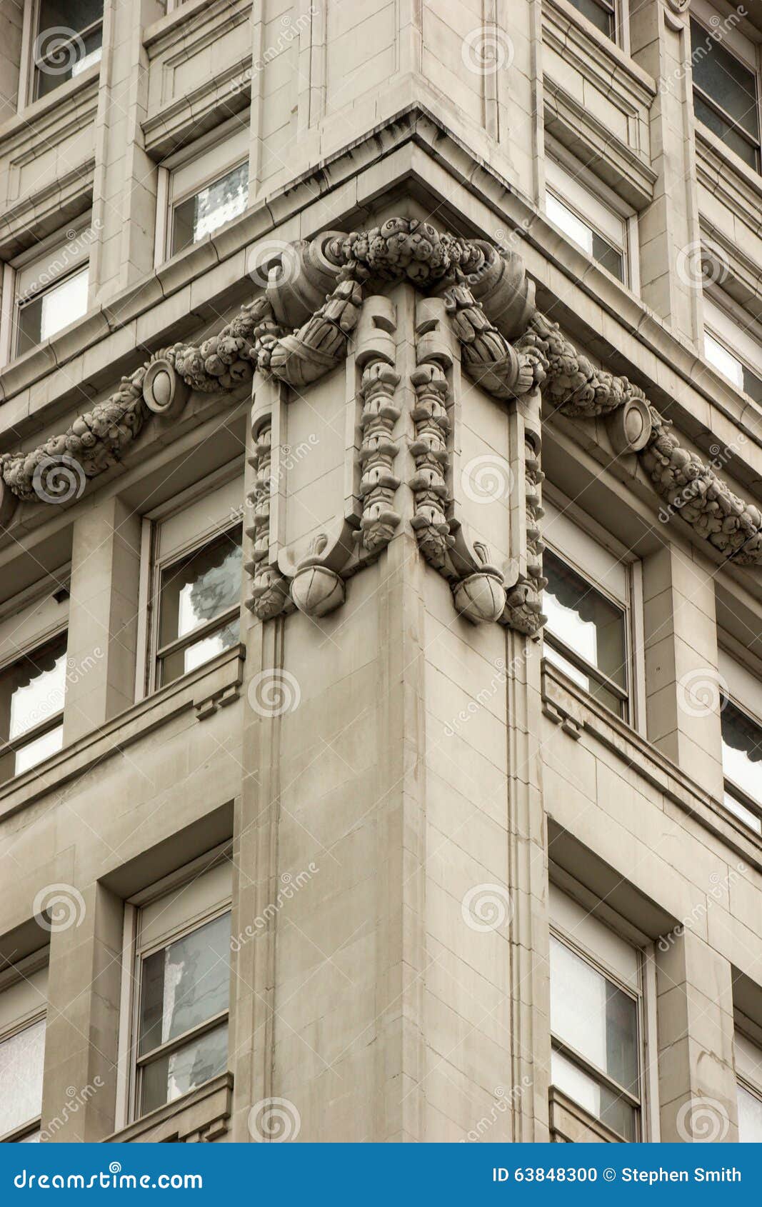 Intricate Stonework Architectural Details, Manhattan Stock Photo ...