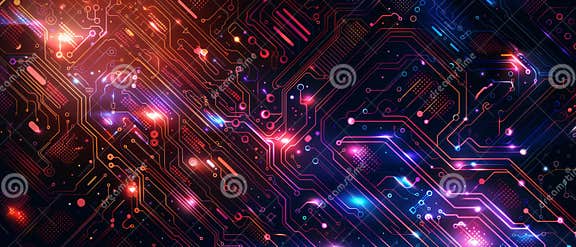 Intricate Technology Circuit Board Patterns on Abstract Background ...