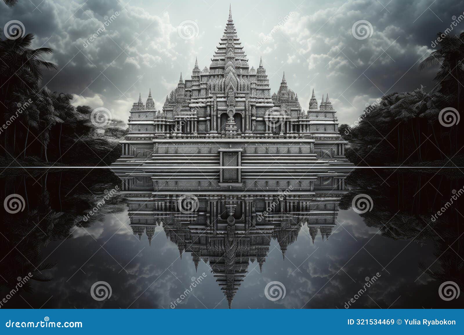 Intricate Temple Render. Generate Ai Stock Illustration - Illustration ...