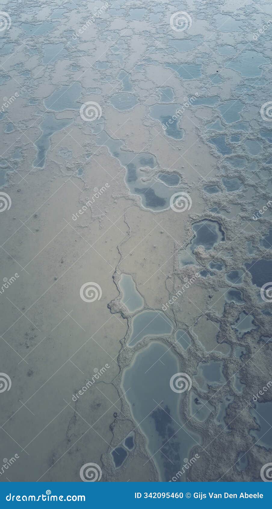 Intricate Tidal Flat Patterns with Reflective Pools and Textured Sand ...