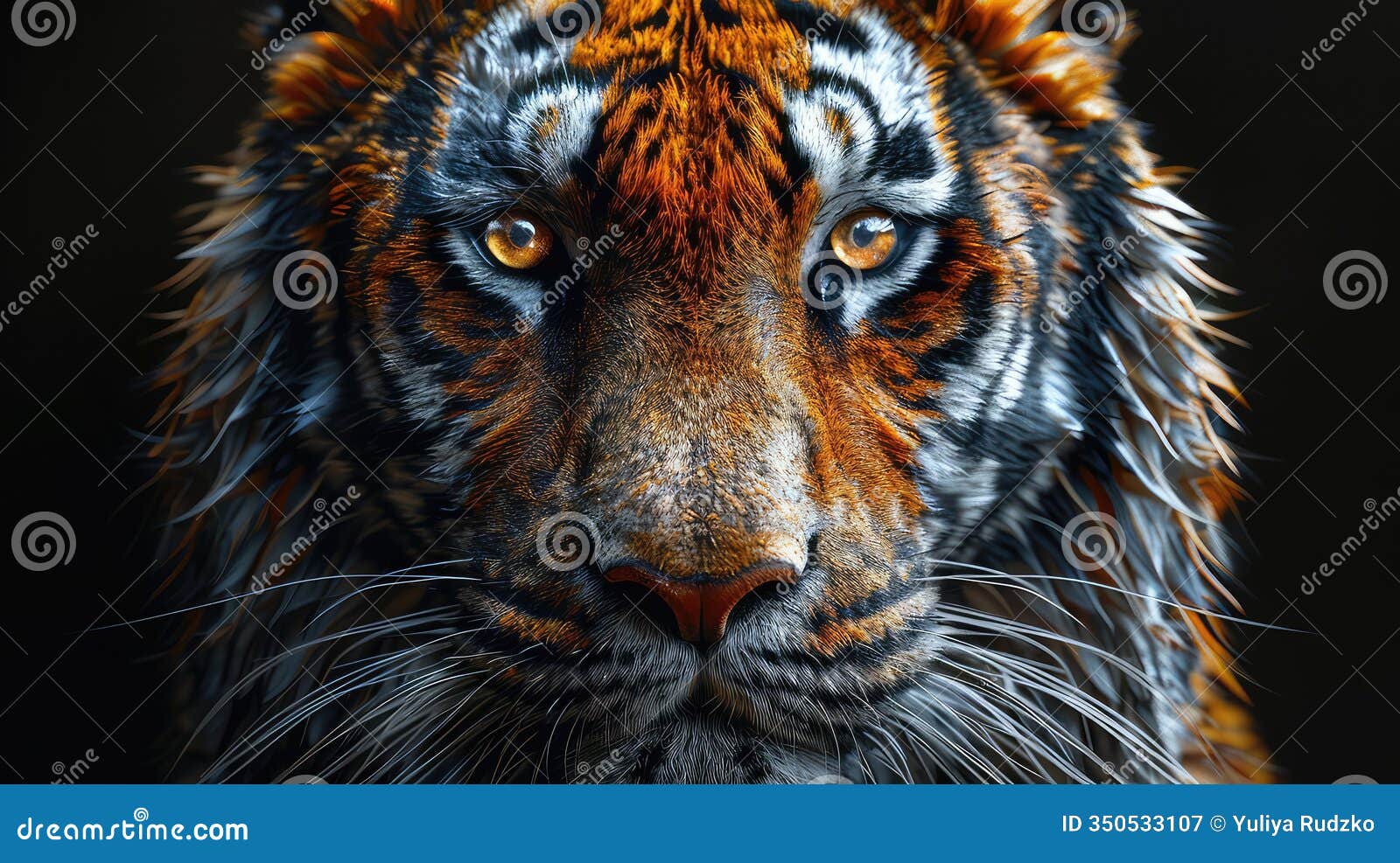 Intricate Tiger Face Pattern: a Complex, Multi-Layered Interlocking ...