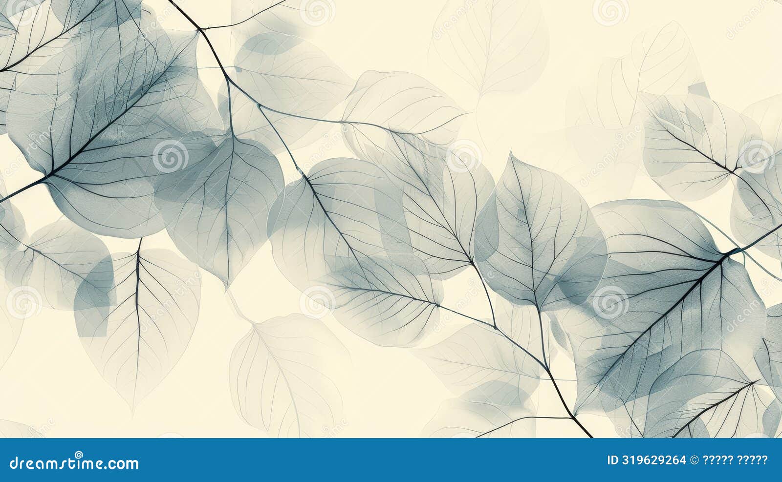 Intricate Translucent Leaf Patterns on White Background, Evoking Purity ...