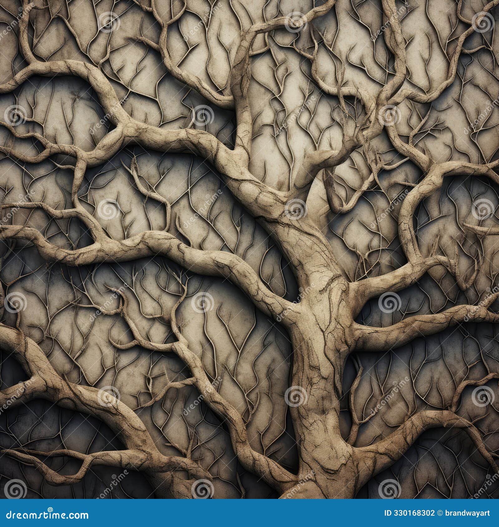 Intricate Tree Roots Intertwining on Textured Earth Surface Stock ...