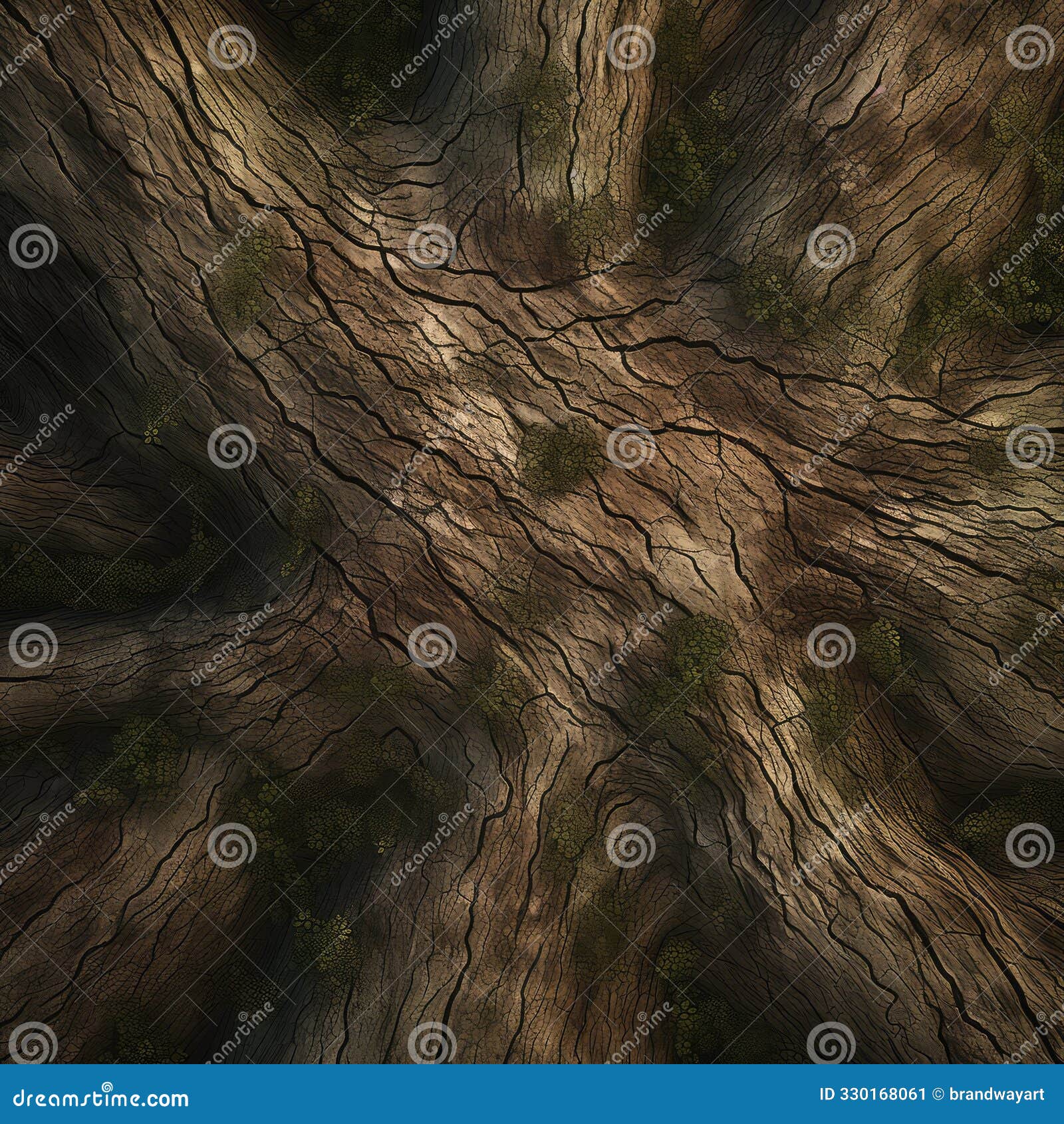 Aerial View of Intricate Tree Roots in a Forest Clearing Stock ...