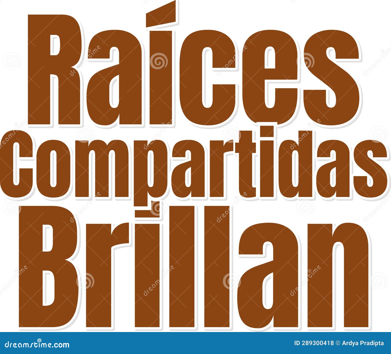 Shining Shared Roots Lettering Vector Illustration Stock Vector ...