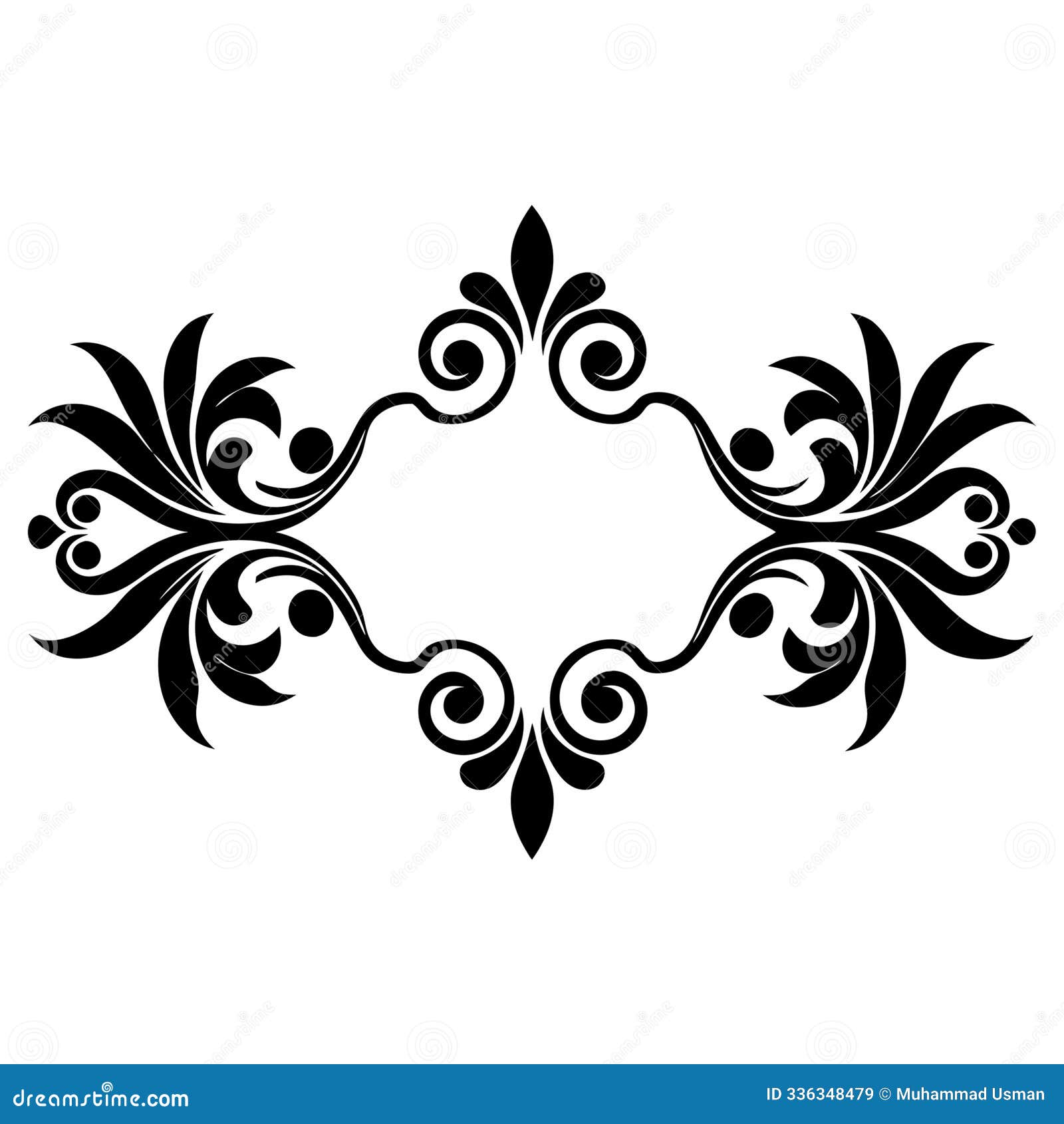 Intricate Vector Victorian Baroque Divider with Modern Minimalist ...