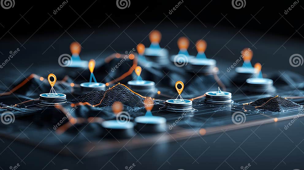 Intricate Visual Representation of a Modern Digital Mapping Network ...