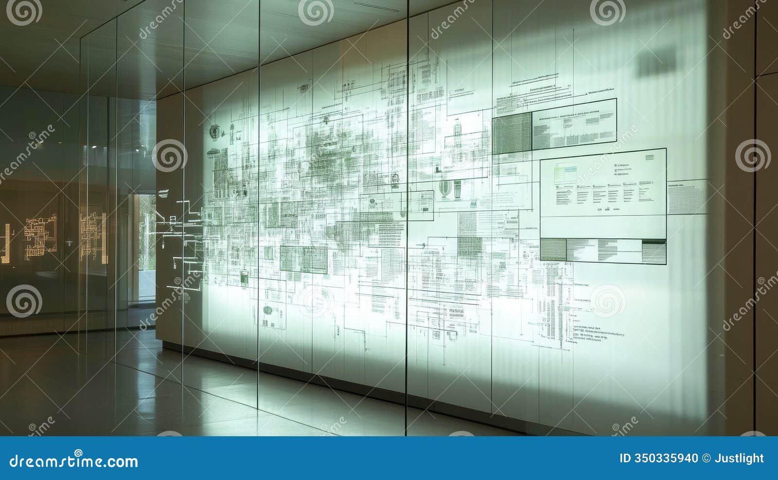 An Intricate Visualization of a Data Flow Diagram Projected Onto a ...