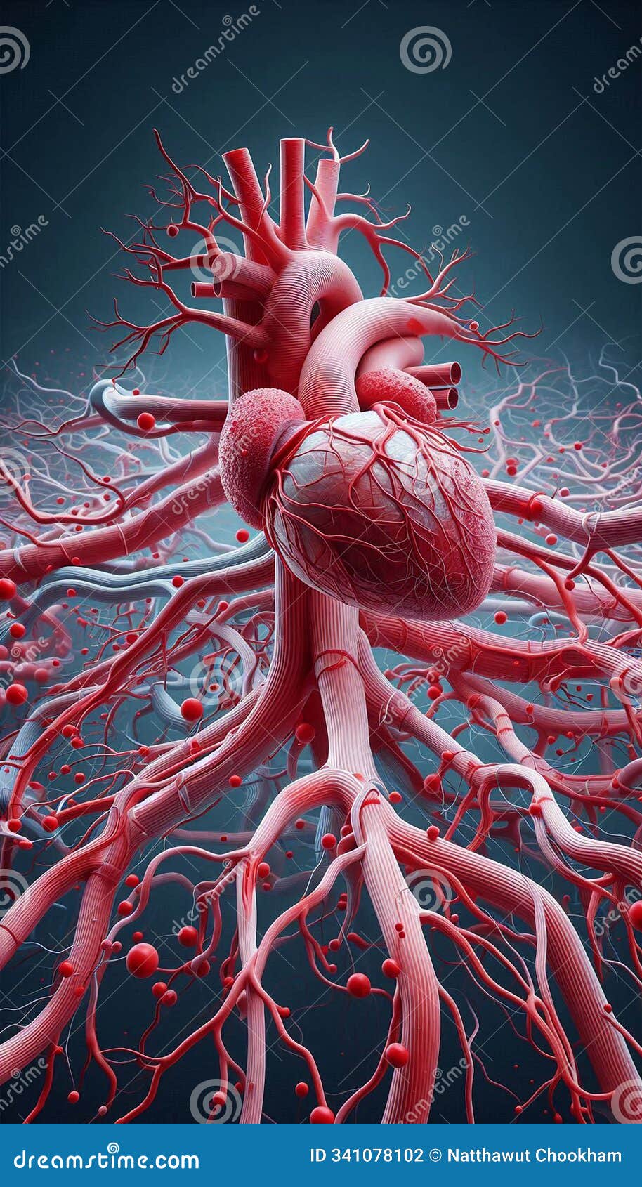 Intricate Visualization of the Human Circulatory System Stock ...