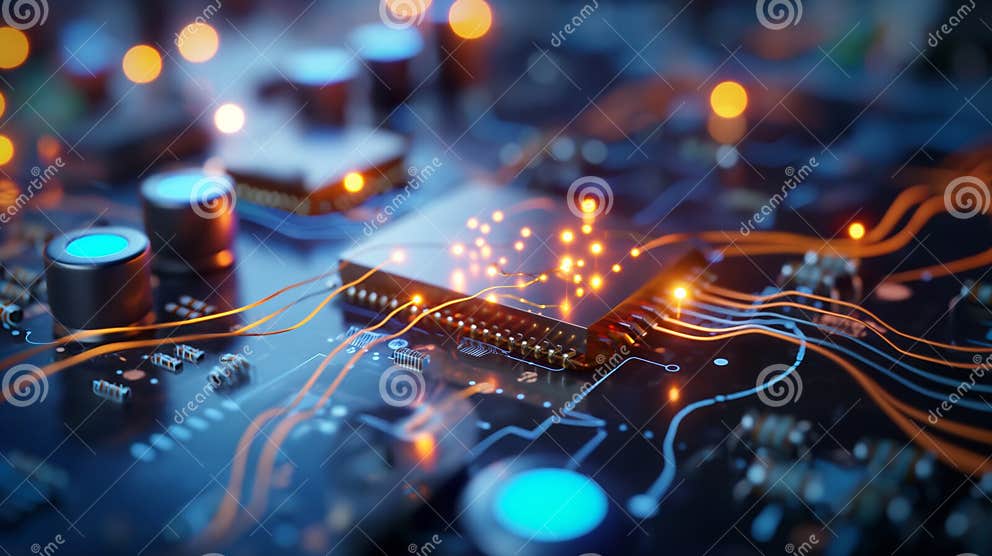 Intricate Visualization of Photon Pathways in Quantum Network Stock ...
