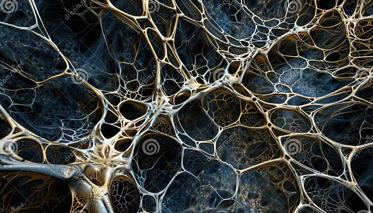 Intricate Web of Cellular Structures Showcasing Complex Networking in a Biological Context Stock ...