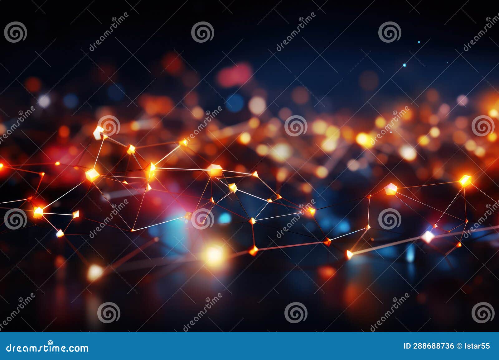 Intricate Web of Fiber Optic Cables Transmitting Data Signals AI ...