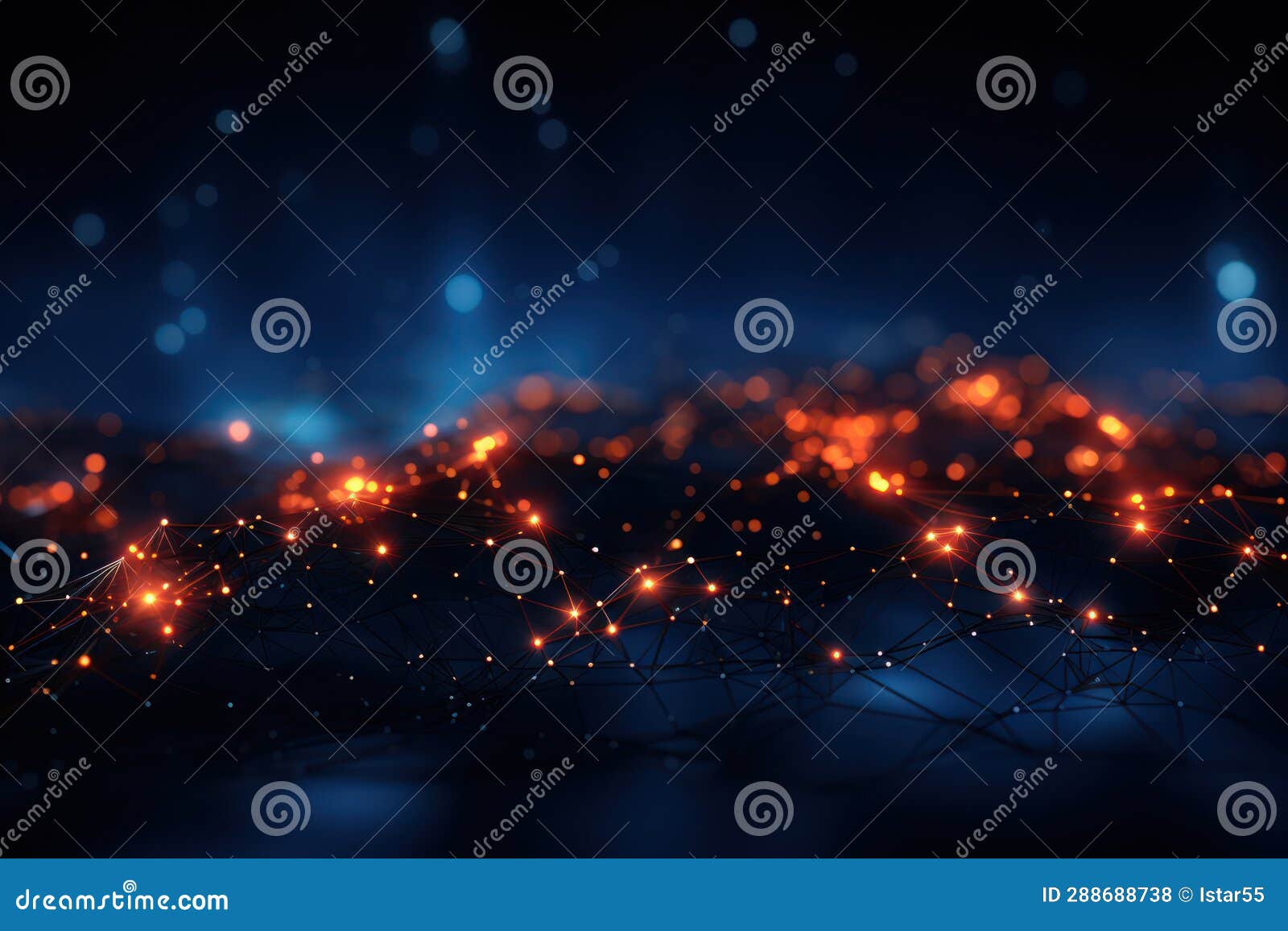 Intricate Web of Fiber Optic Cables Transmitting Data Signals AI ...