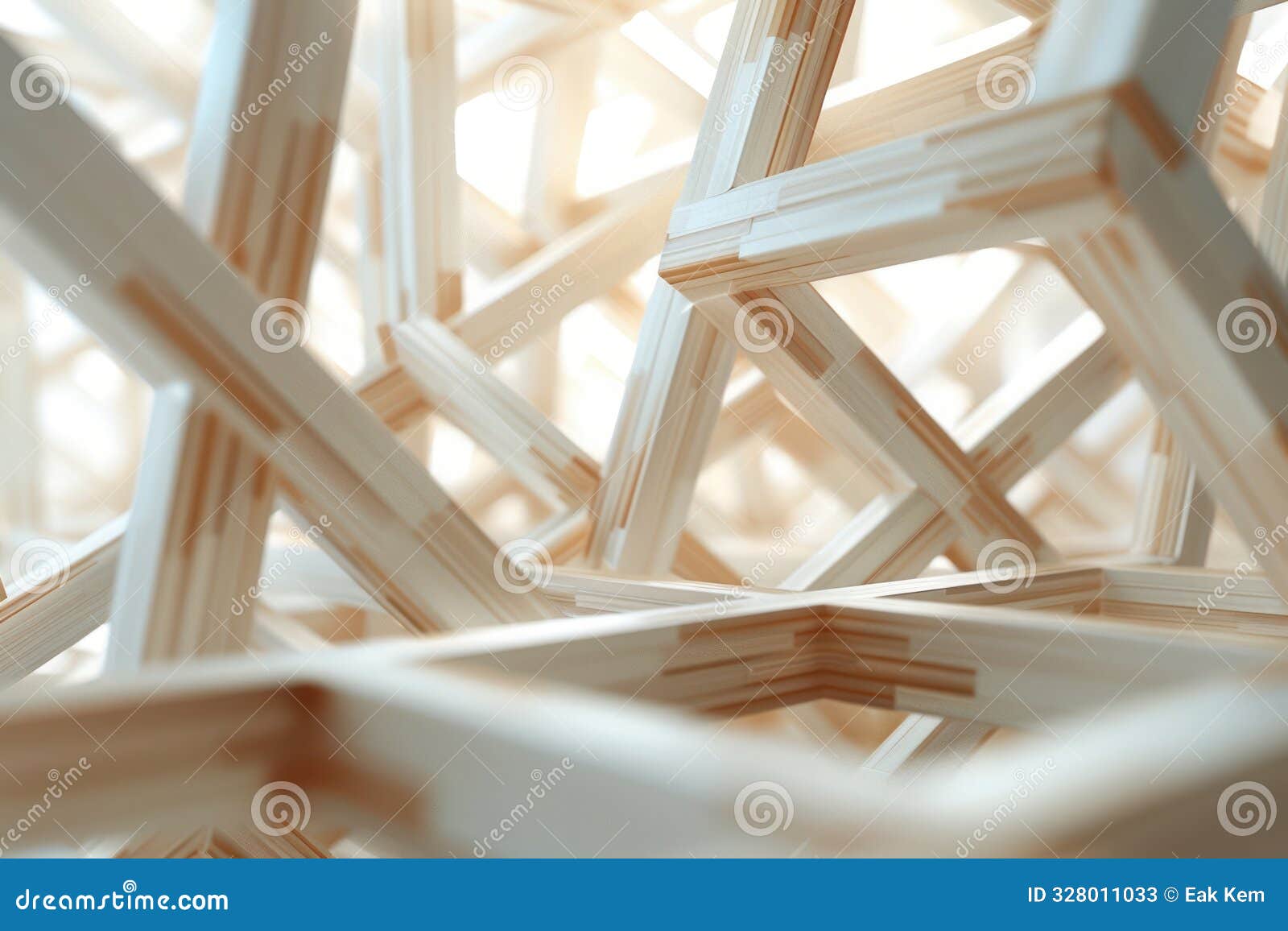 Intricate Wooden Framework Assembly, Detailed Architectural Structure ...
