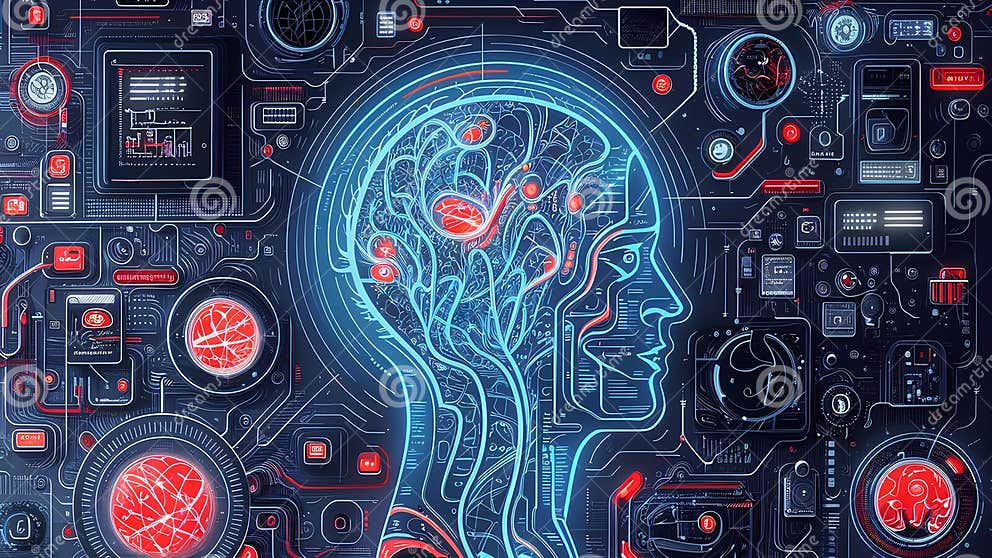 The Intricate Workings of Artificial Intelligence Stock Illustration ...