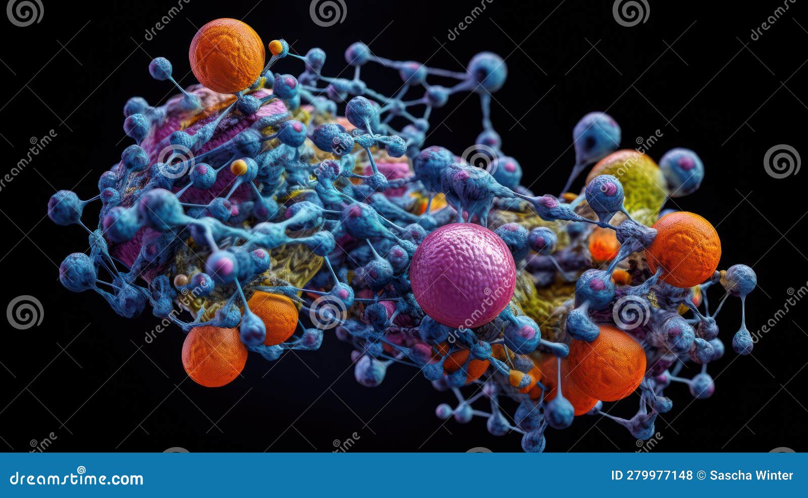 The Intricate World of Molecules: a Stunning 8K Image of a Detailed ...