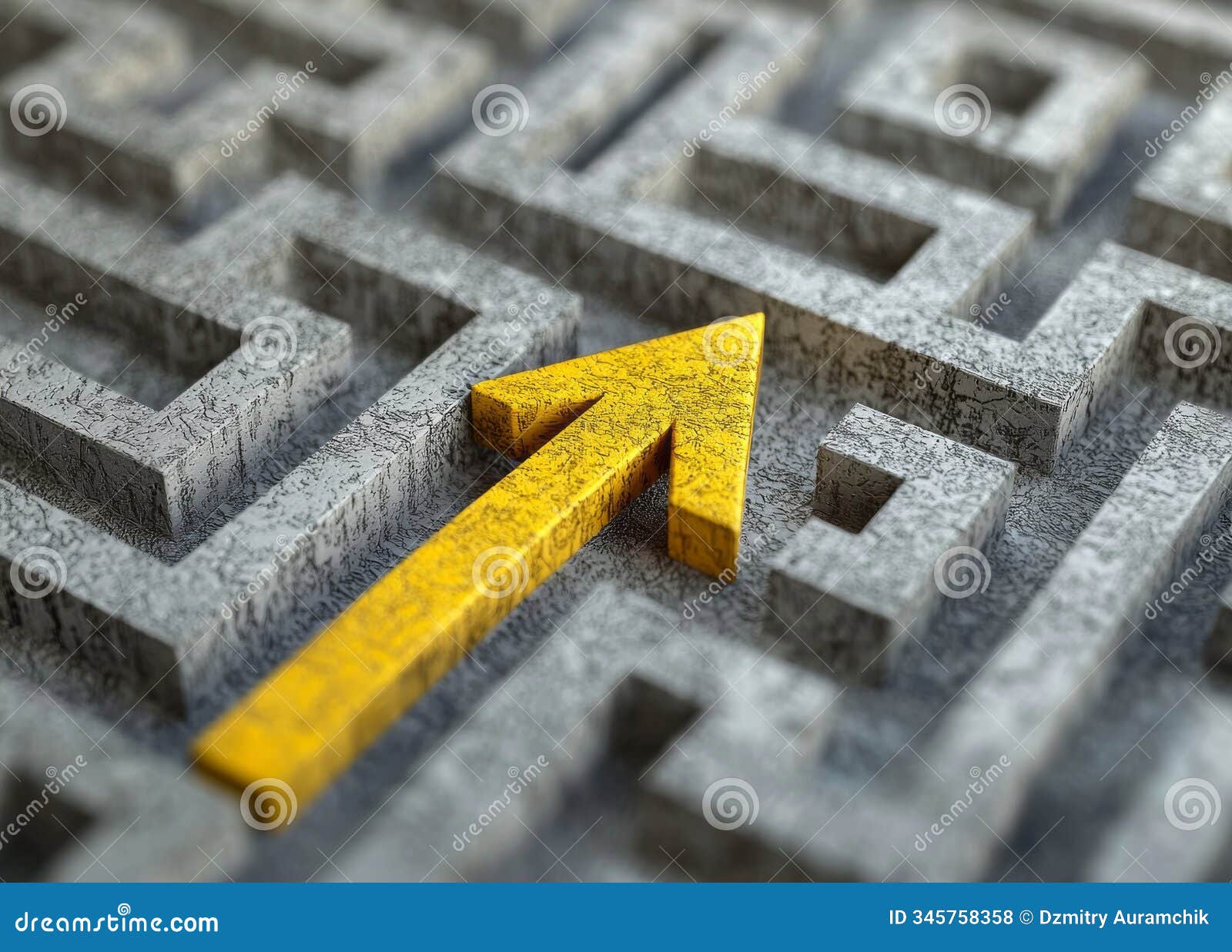 An Intricate Yellow Maze that Illustrates Problem-solving Concepts in a ...