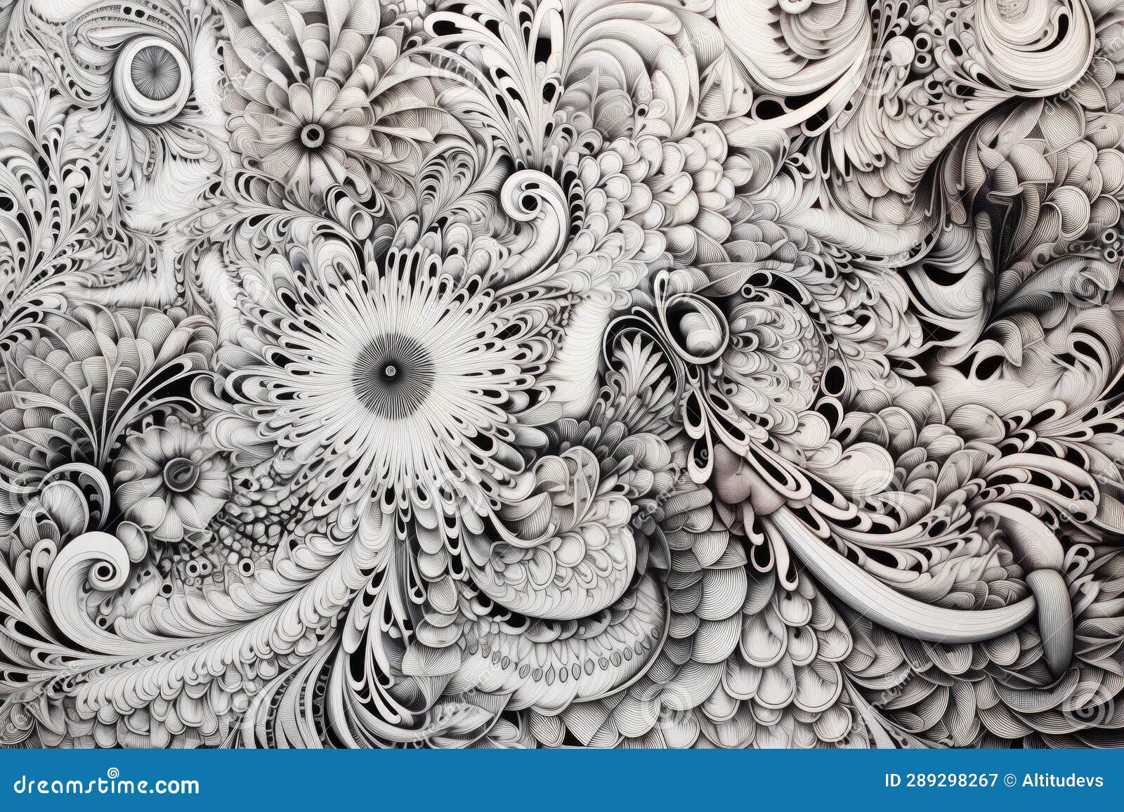 Intricate Zentangle Patterns on a White Canvas Stock Image - Image of handdrawn, generative ...