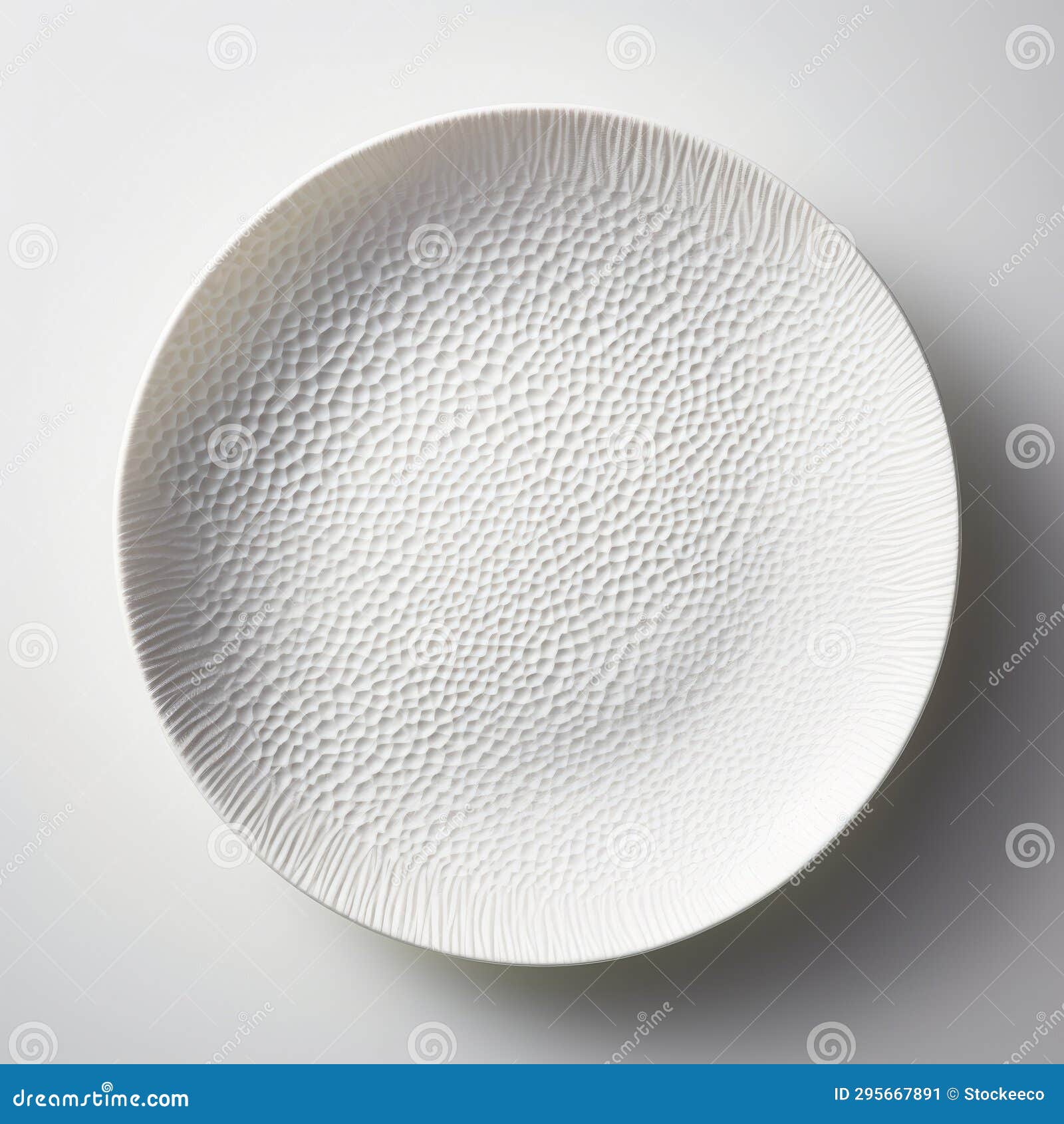 Intricately Textured White Plate on Grey Background Stock Illustration ...