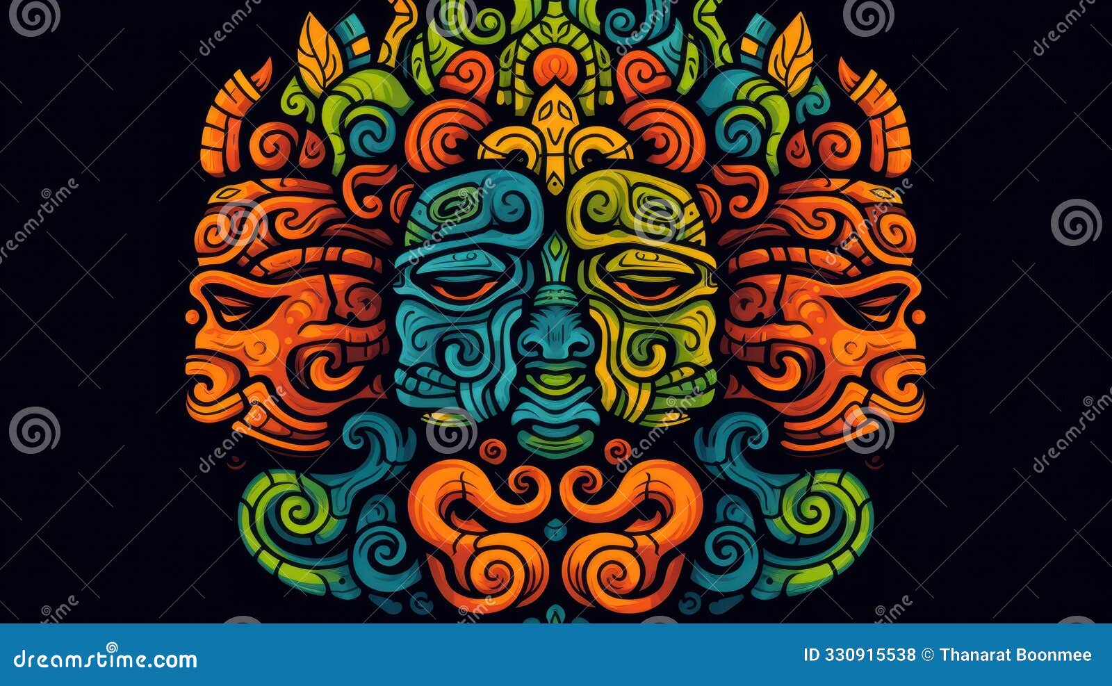 Intriguing Artwork Featuring a Surreal Psychedelic Face with a ...