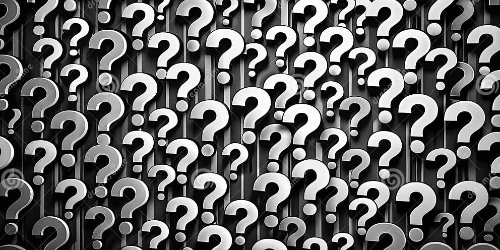 Intriguing Black and White Question Mark Pattern Background Seamless ...