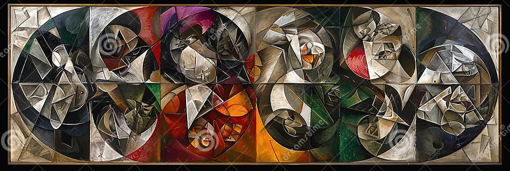 Intriguing Blend of Colors and Forms Stock Image - Image of colorful ...