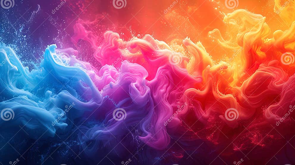 The Intriguing Chaos of Colors, Forming a Complex and Bright Backgroun ...