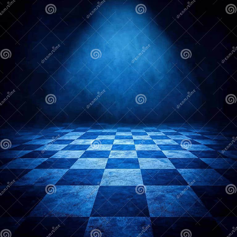 An Intriguing Checkerboard Floor Emerges from the Shadows. the Dark ...
