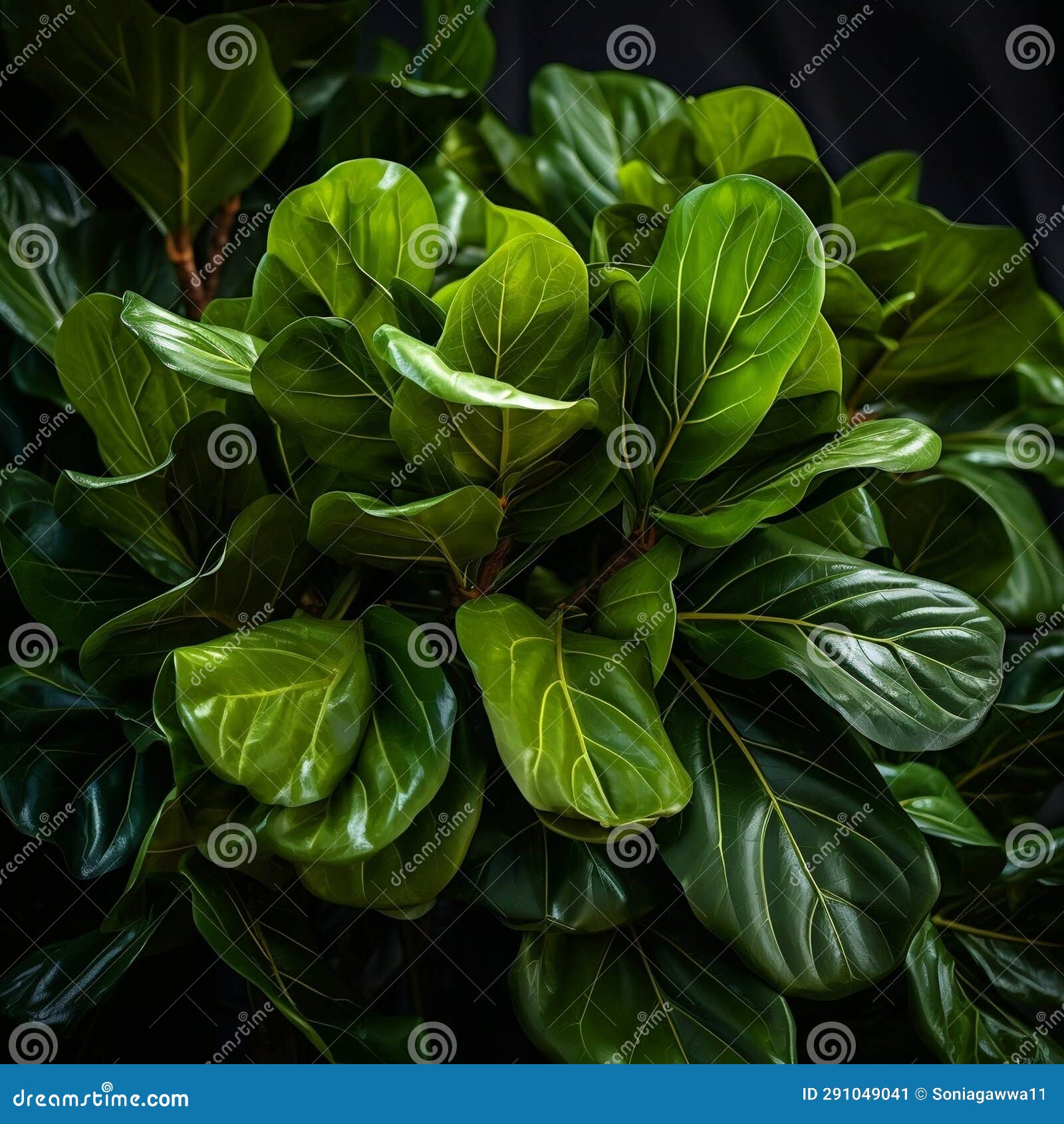 An Intriguing Close-up Shot of a Fiddle Leaf Fig Plant by AI Generated ...