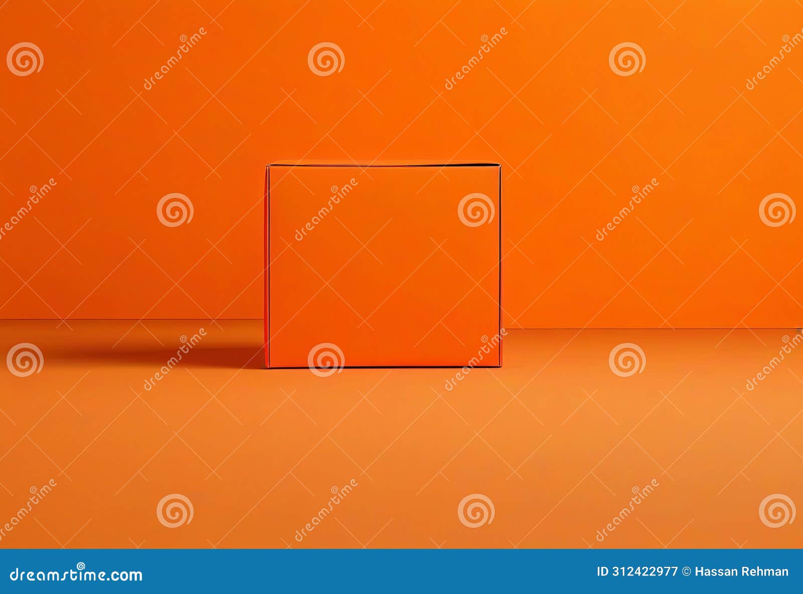The Intriguing Contrast of an Orange Box Against Monochromatic Backdrop ...