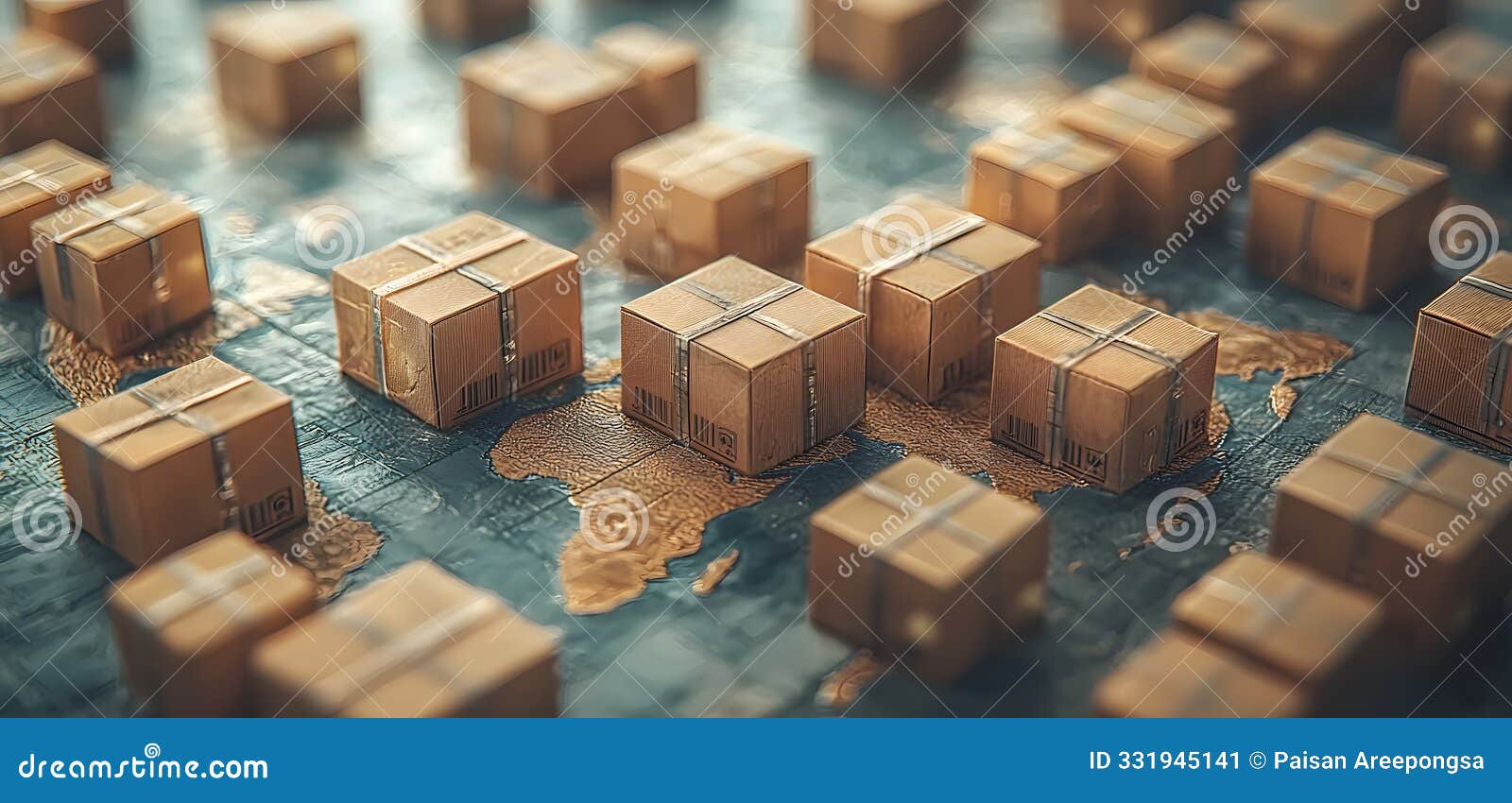 An Intriguing Glimpse into Global Trade a Forest of Shipping Boxes ...