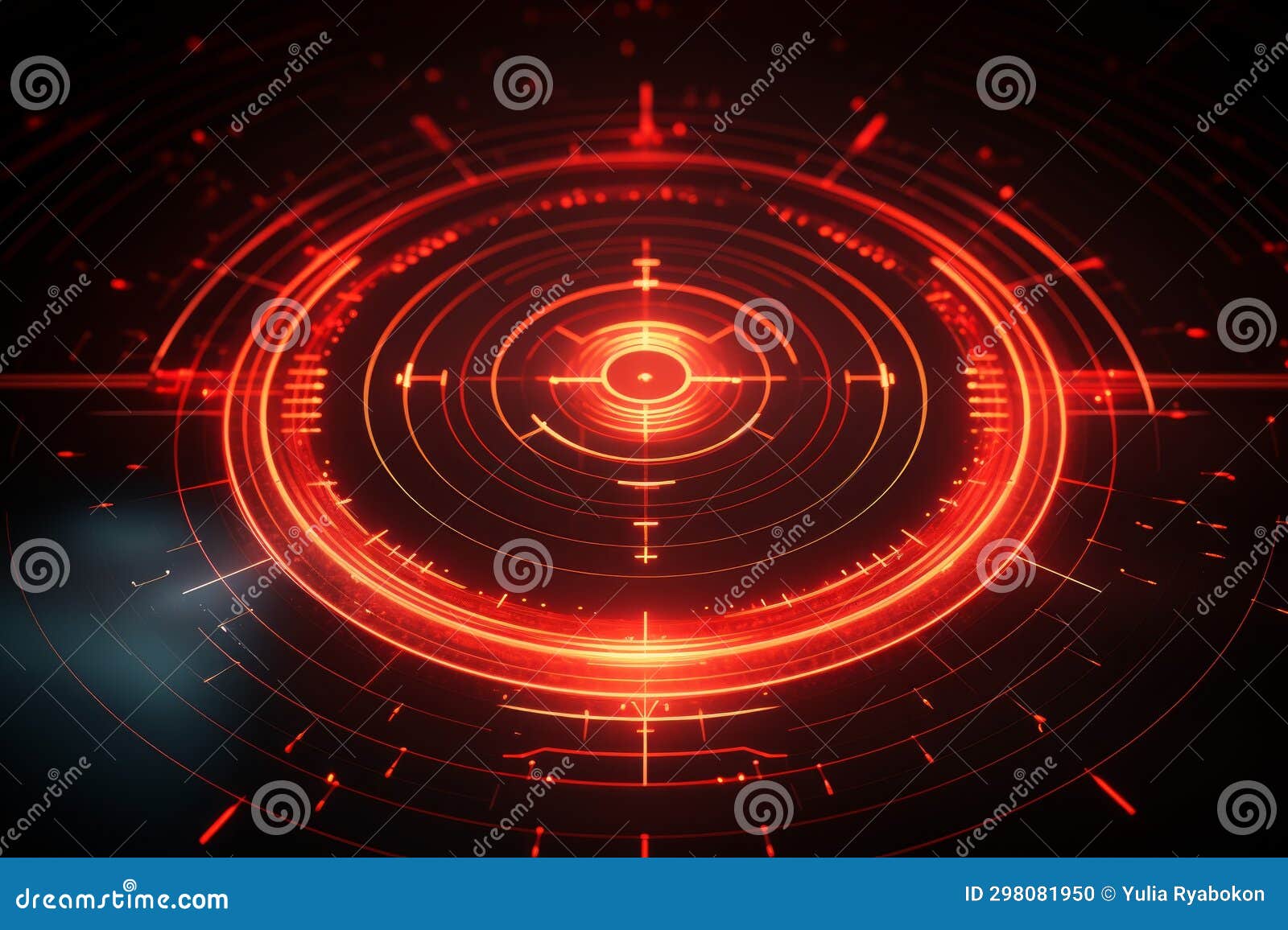 Intriguing Glowing Cyber Target Circle. Generate Ai Stock Photo - Image ...