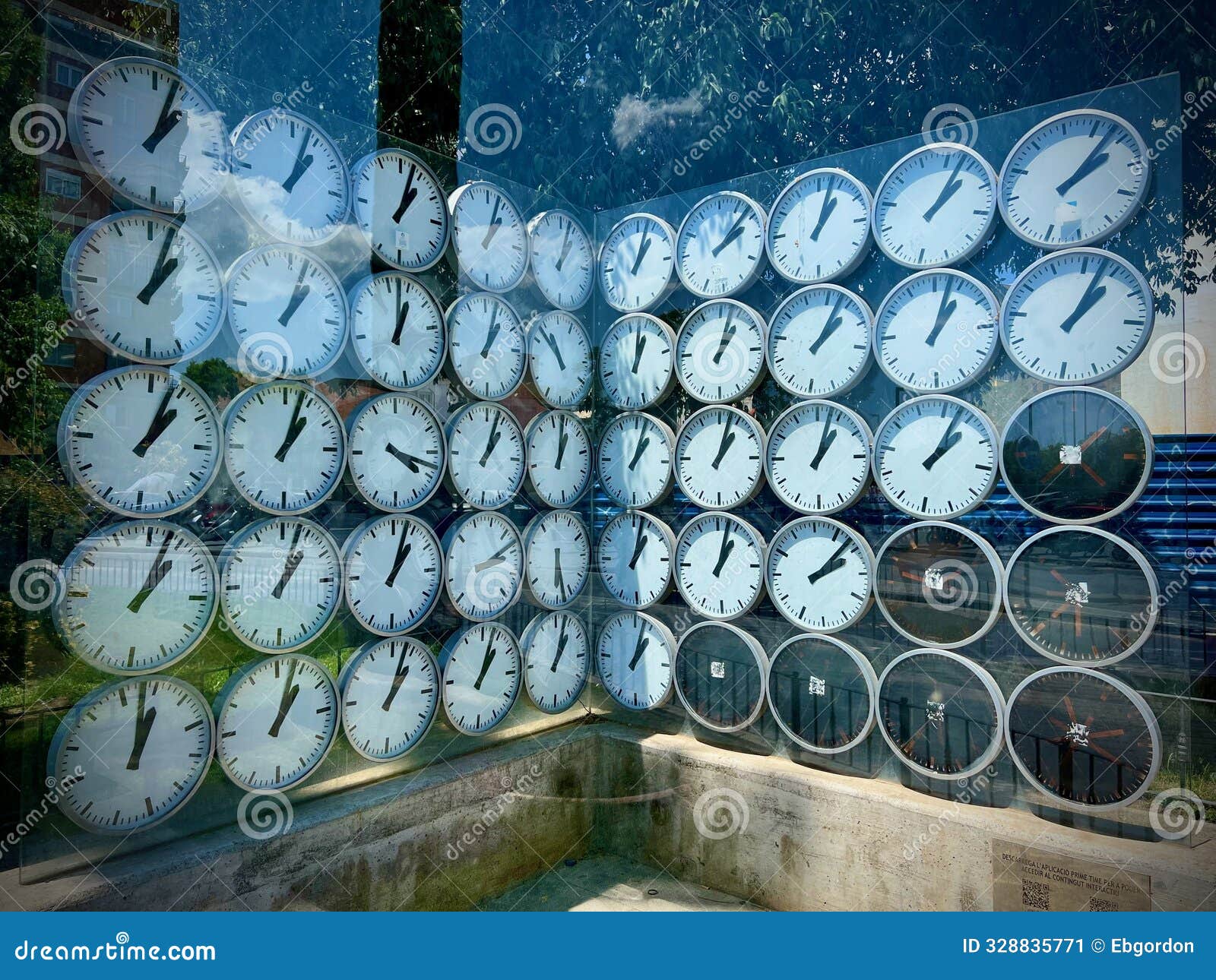 Multiple Clocks Displaying Different Times Reflect Urban Life and ...