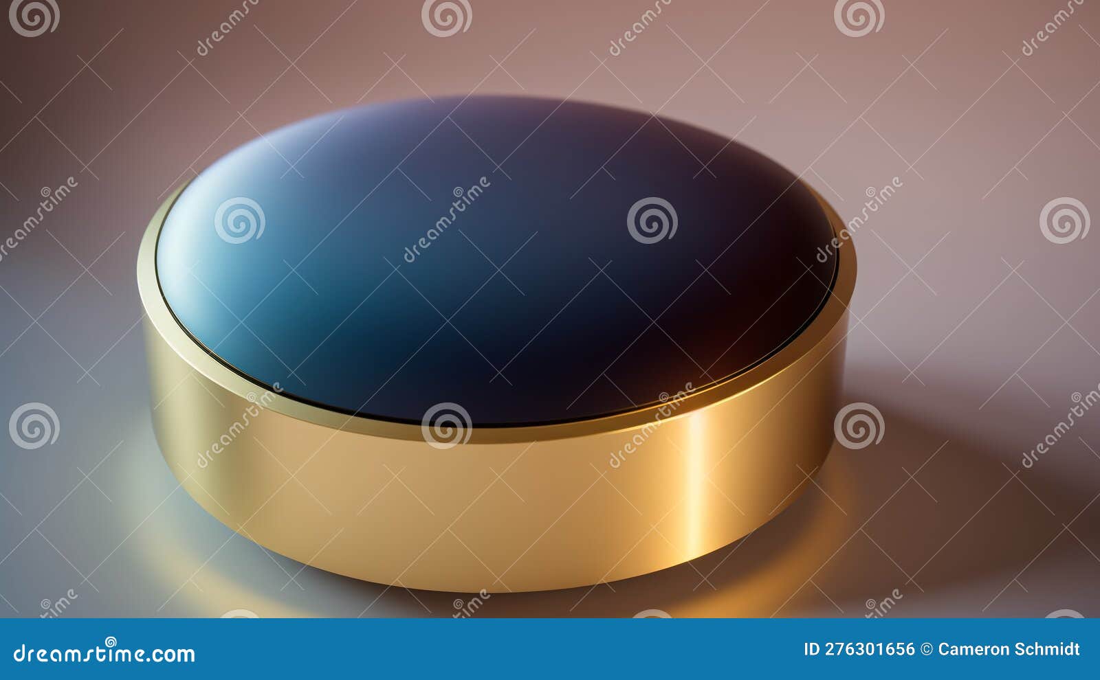 An Intriguing Image of a Shiny Blue and Gold Object on a Table AI ...