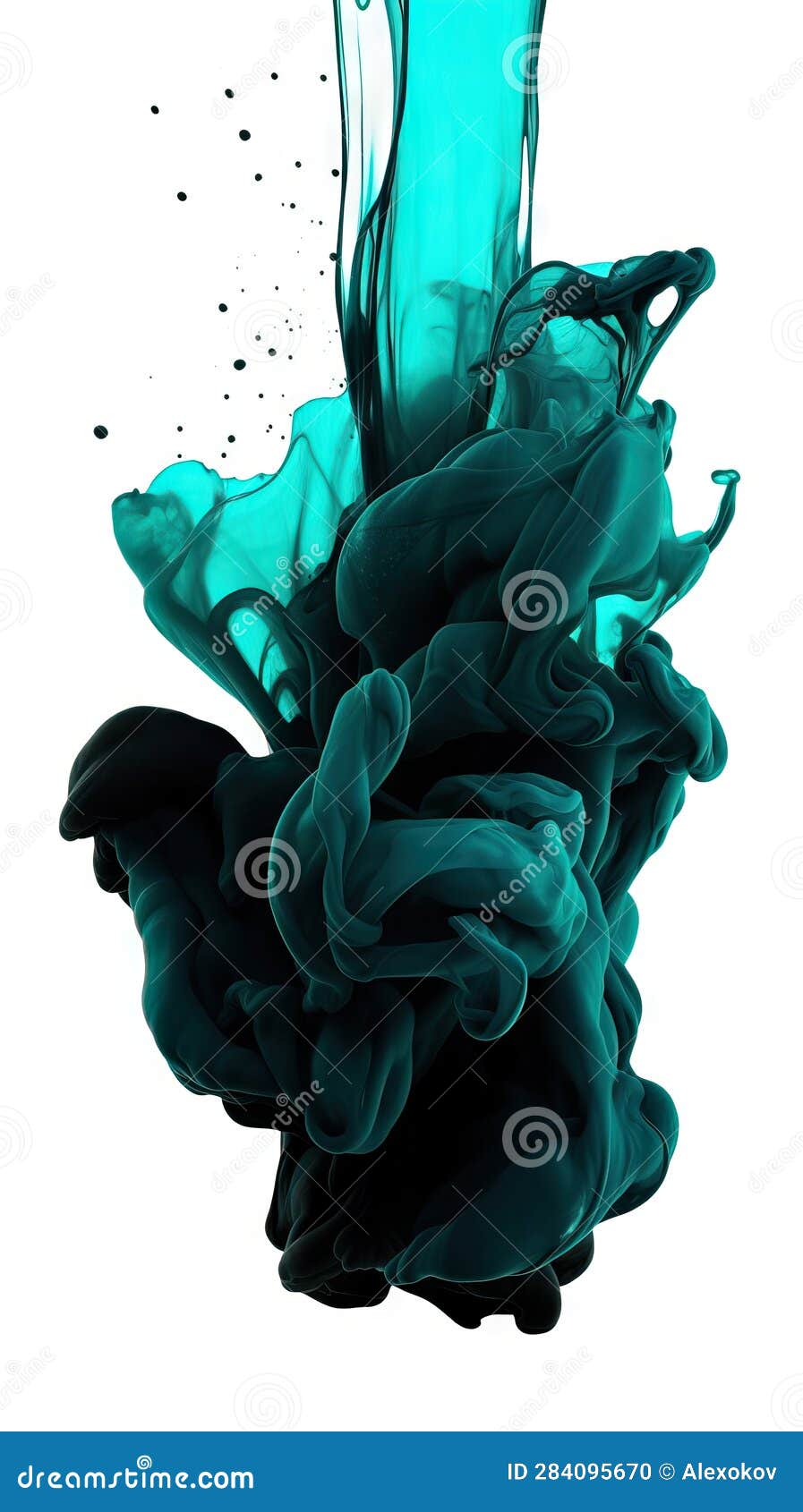 Intriguing Patterns and Textures in Turquoise Ink Blot Test AI ...