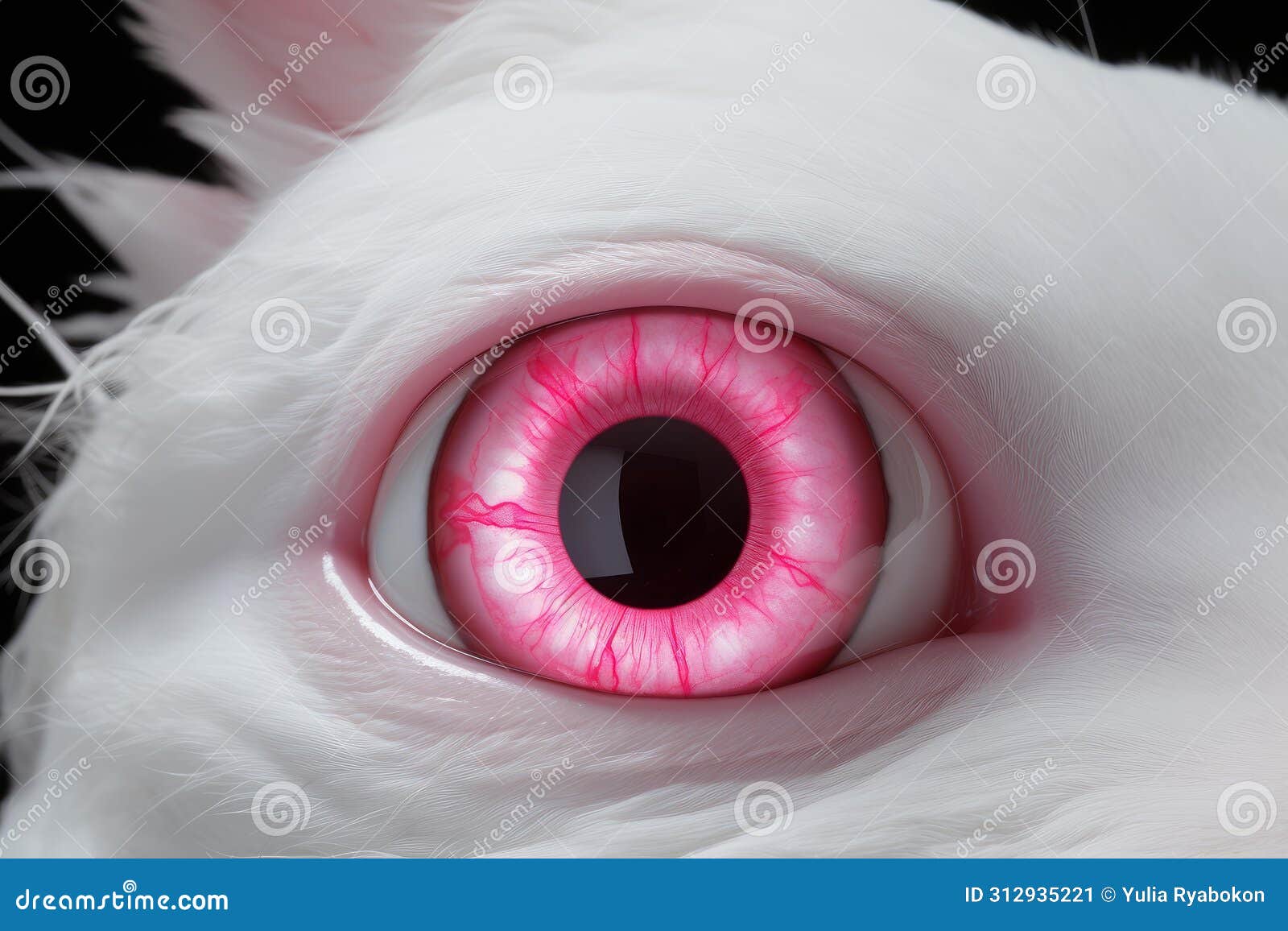 Intriguing Rabbit Pink Eye Closeup. Generate Ai Stock Image - Image of ...