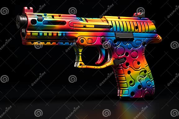 Intriguing Rainbow Gun Dark. Generate Ai Stock Photo - Image of killer ... Intriguing Rainbow Gun Dark. Generate Ai Stock Photo - Image of killer ...