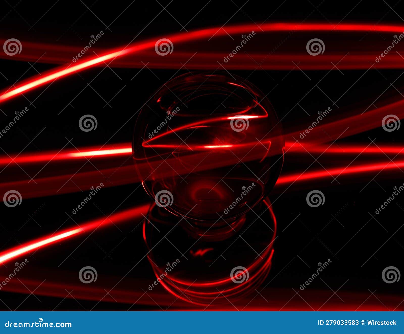 Intriguing Red Light Emanating from a Light Bulb in a Dimly Lit Setting ...