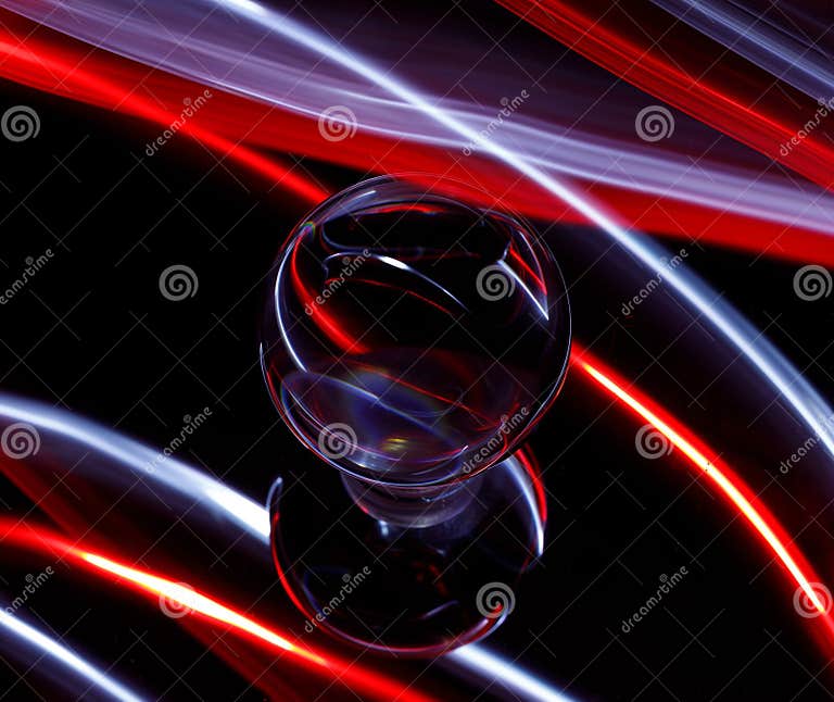 Intriguing Red Light Emanating from a Light Bulb in a Dimly Lit Setting ...