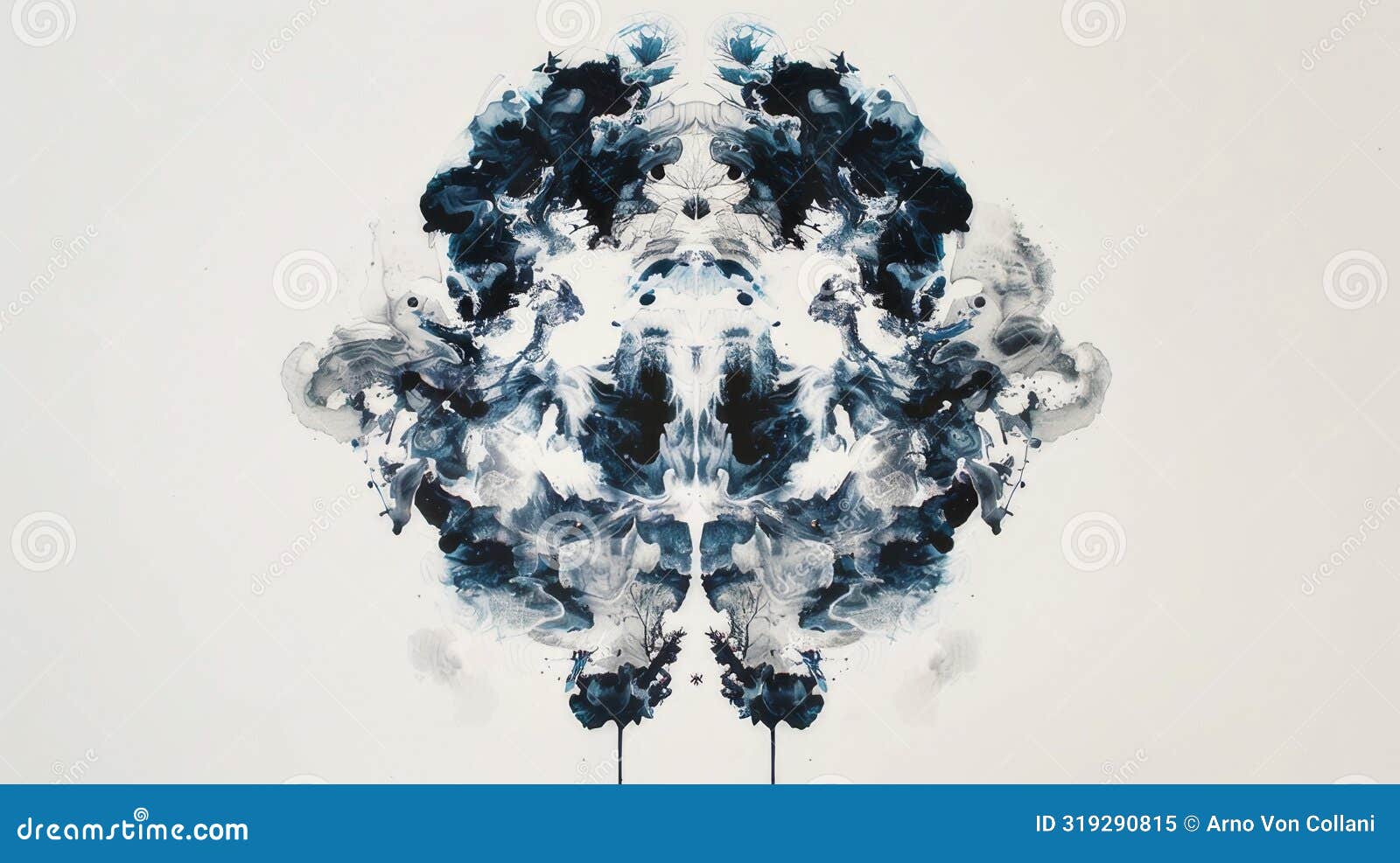Intriguing Rorschach Test Inkblot Pattern Subtly Resembling a Human ...