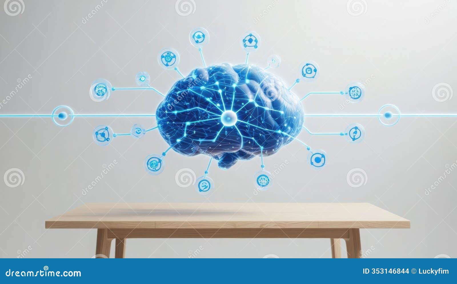 Intriguing Science Table Display Featuring a Human Brain Model ...
