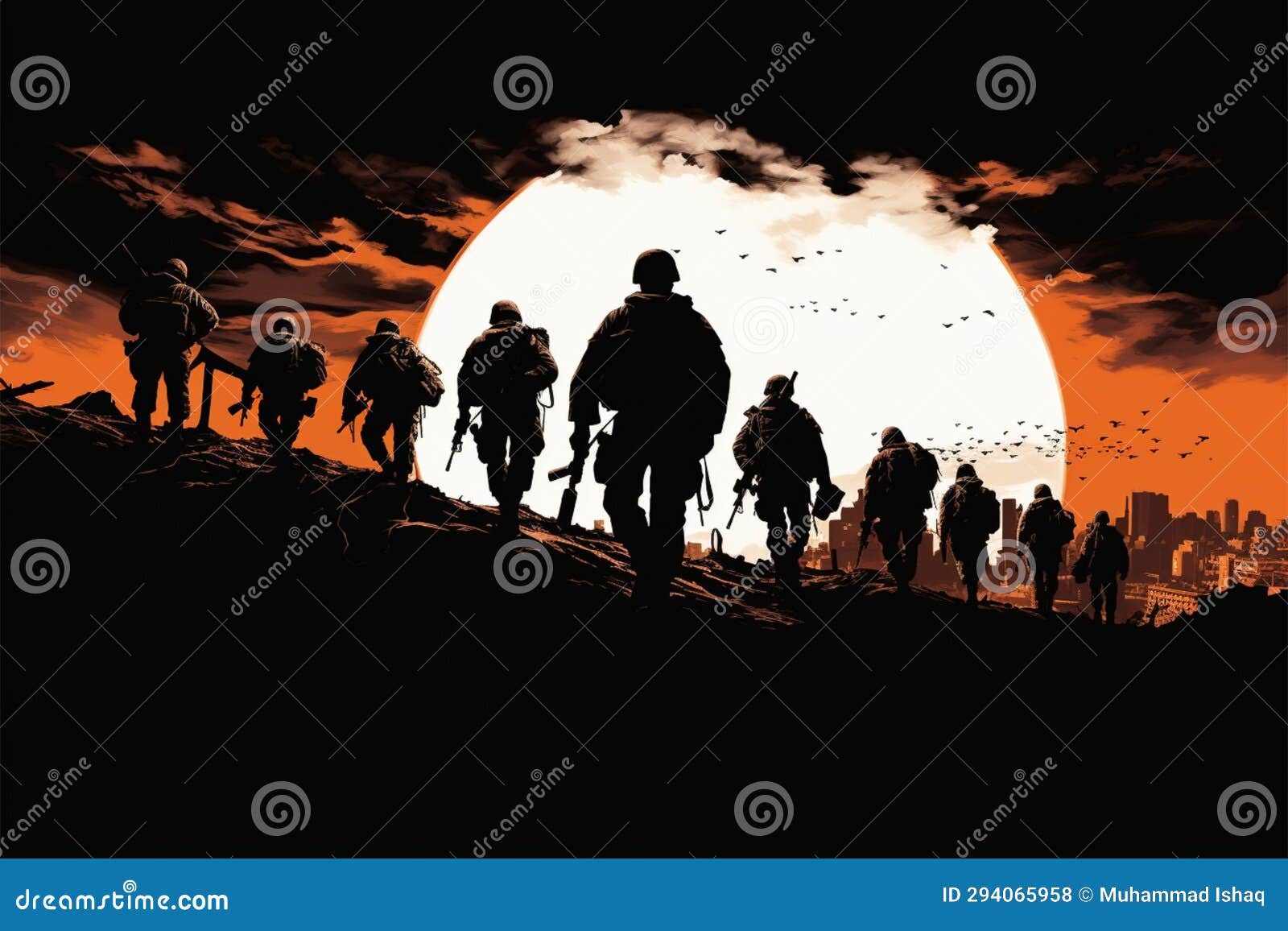 Compelling Military Recruitment With An Impressive Soldier Silhouette ...