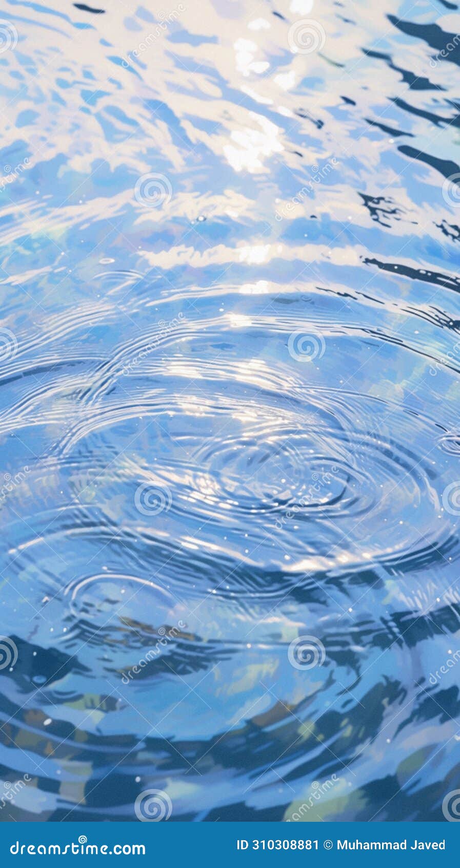 Intriguing Water Surface, Delicate Ripples, Selective Focus Evokes Calm ...