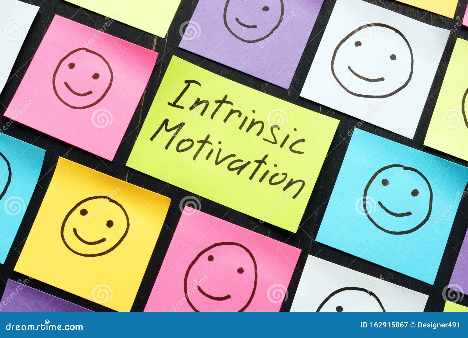 Intrinsic Motivation Concept. Memo Sticks with Faces Stock Image ...