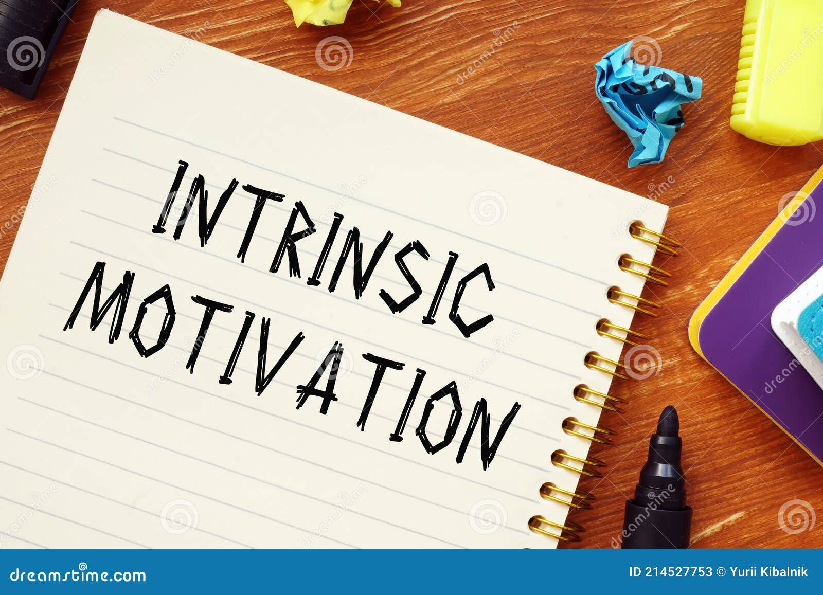 Intrinsic Motivation And Extrinsic Motivation Write On Sticky Notes ...