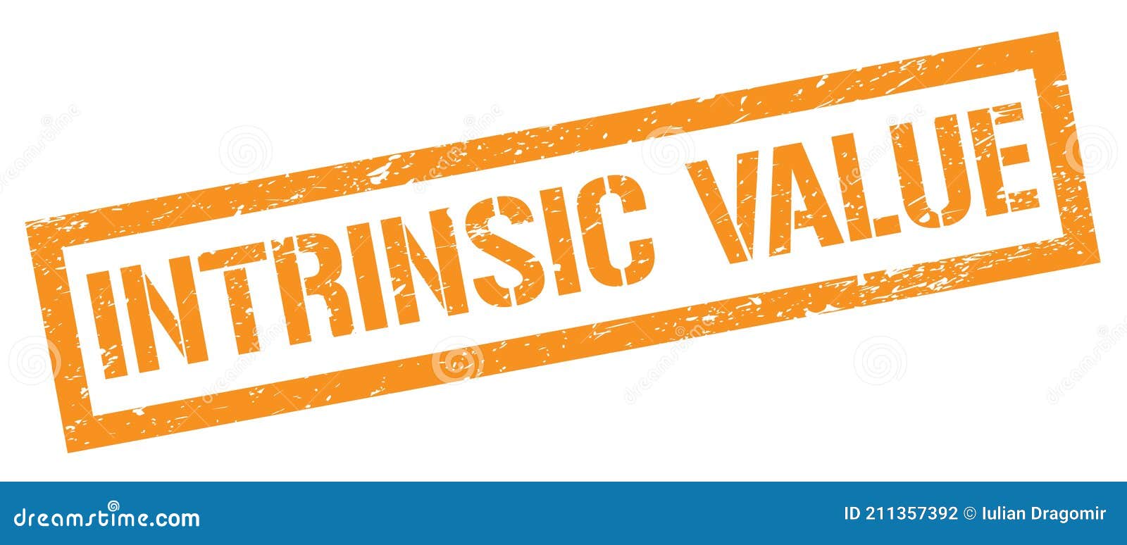 INTRINSIC VALUE Text On Brown Round Grungy Stamp Stock Photography ...