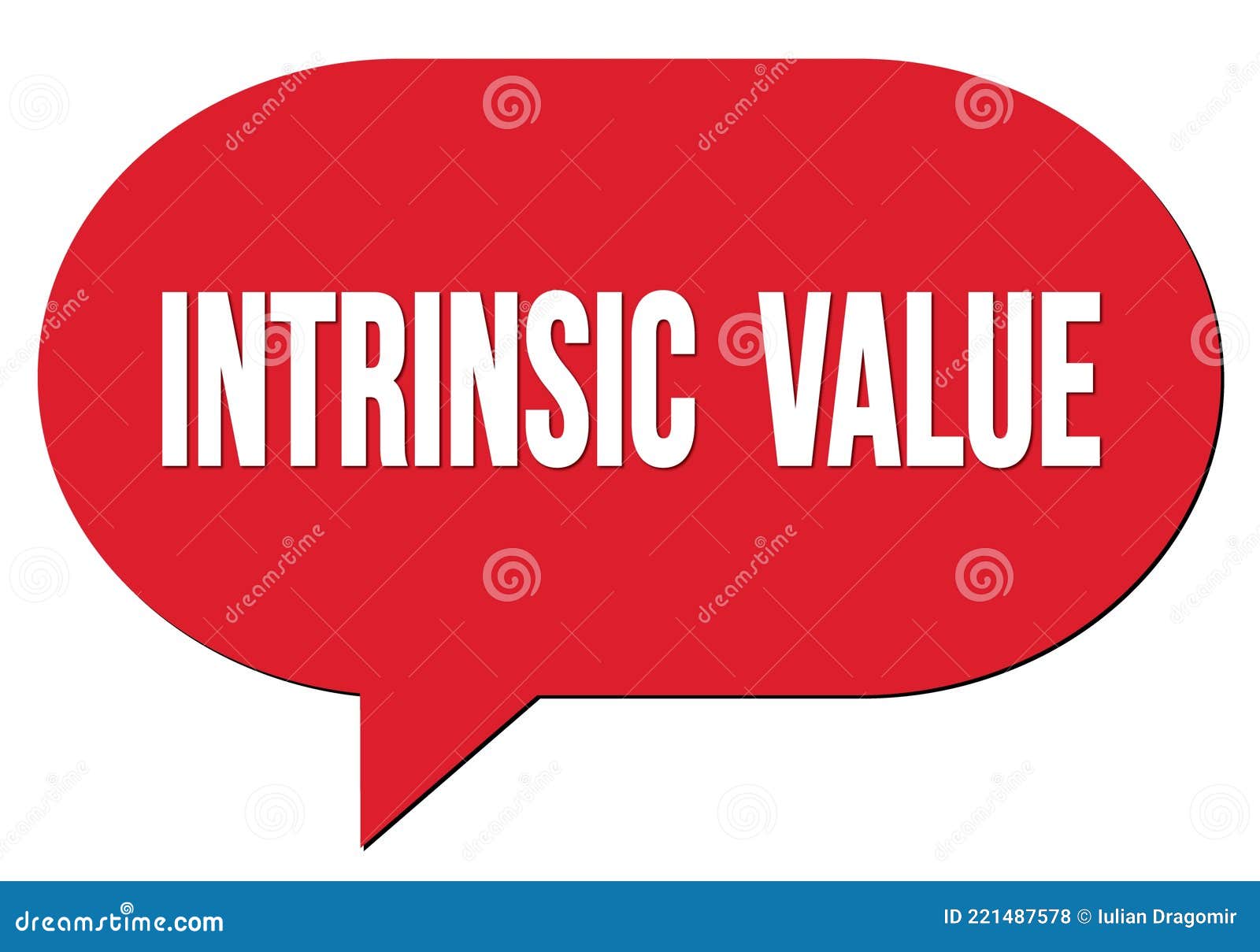INTRINSIC VALUE Text Written in a Red Speech Bubble Stock Illustration ...